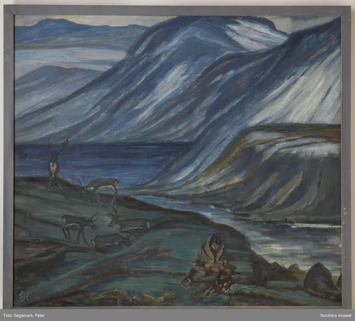 Målning av Emilie Demant Hatt, inv.nr NM.0246094. Renvaktarna vilar ...