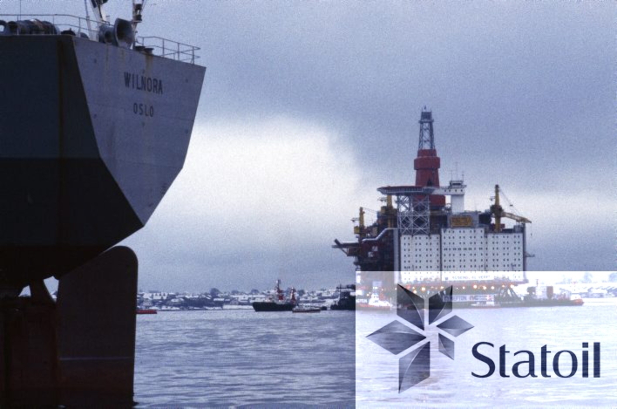Toppdekket til Statfjord C-plattformen. Dekket og betongunderstellet ble koblet sammen 9 ...