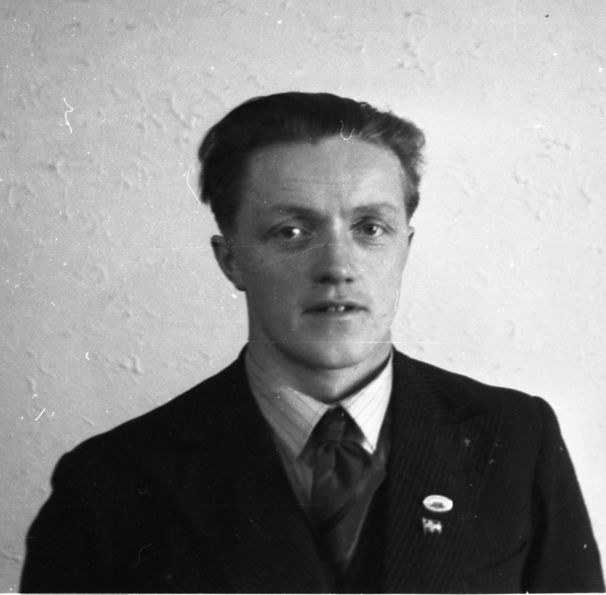 Passbilde av Nils Eikro Løstegård. - Gol bygdearkiv / DigitaltMuseum