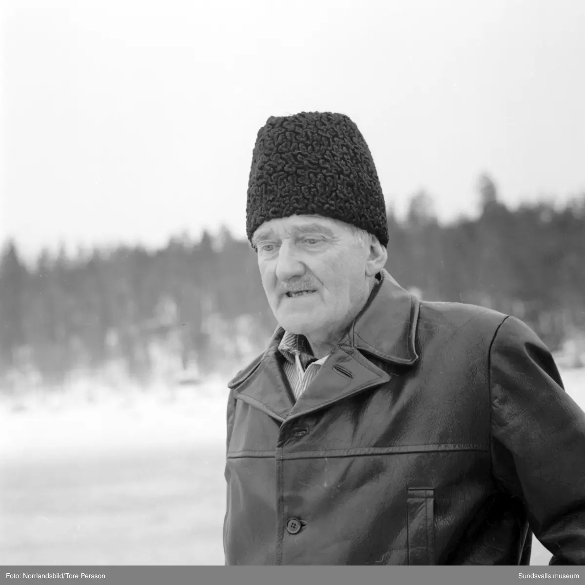 Kommunalkamrer Åke Jonsson och slaktare Axel Lindgren märker ut ...