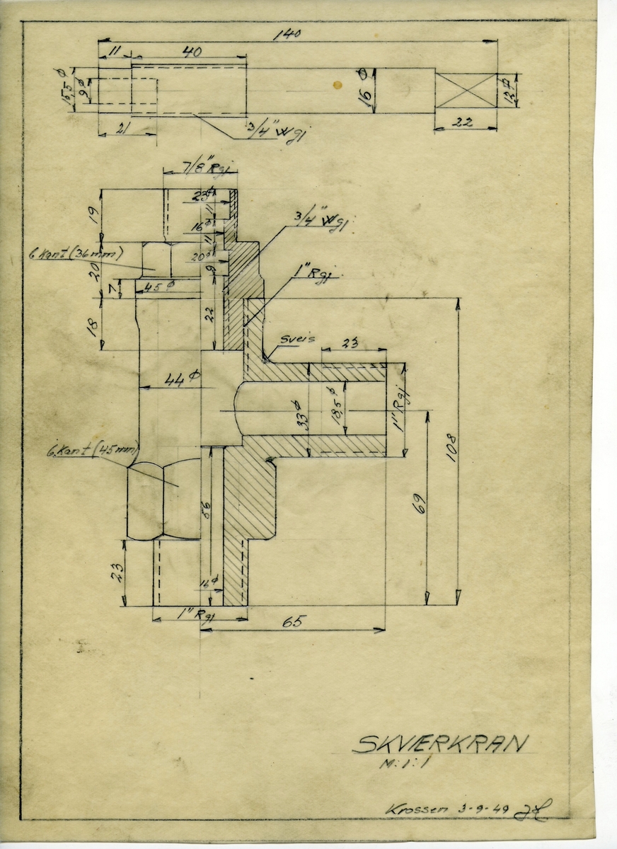 Arbeidstegning - Vest-Agder-museet / DigitaltMuseum