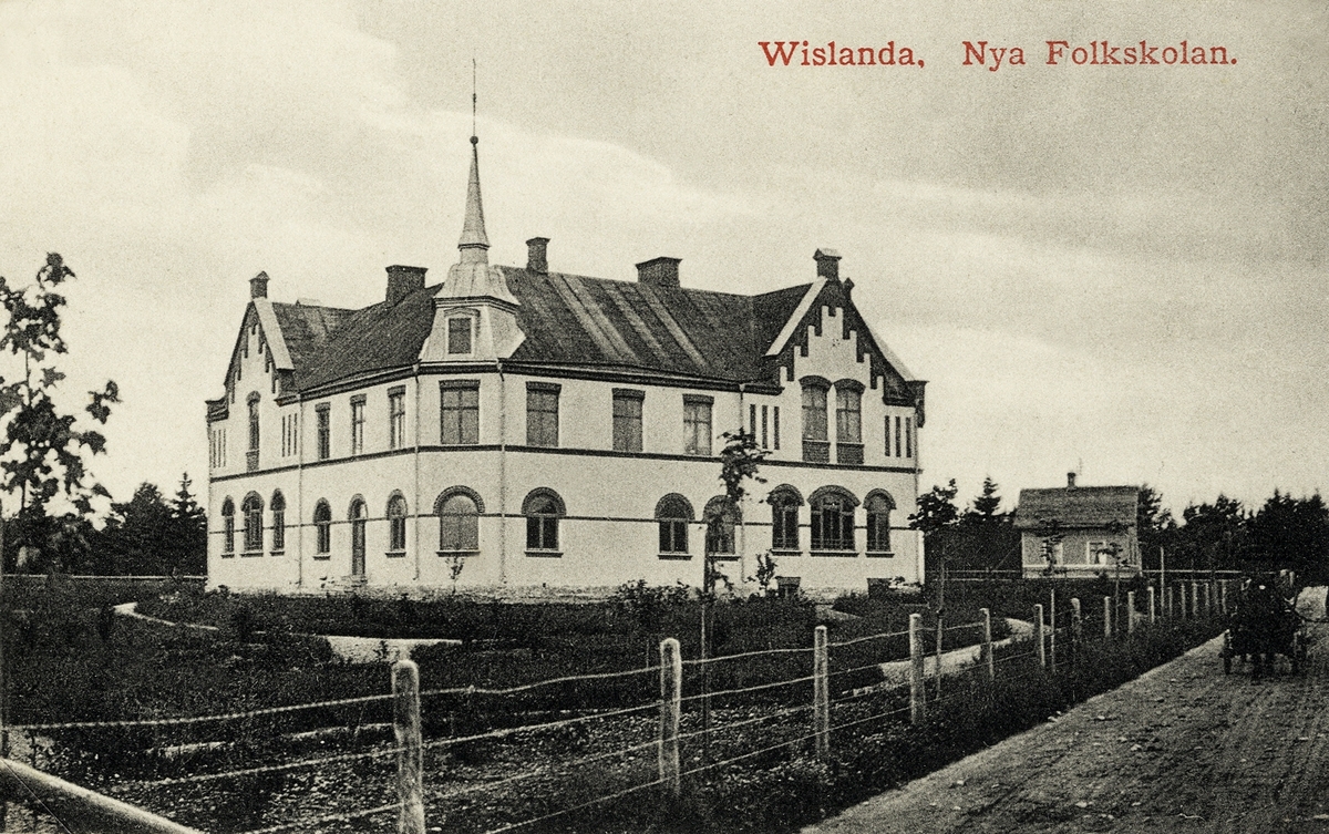Nya folkskolan i Vislanda, 1910. - Kulturparken Småland / Smålands ...