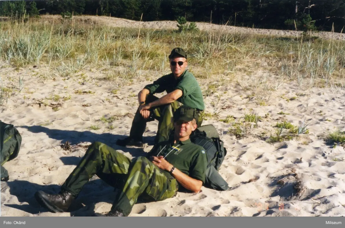 Patrullfälttävlan. Major Tomas Lööf och kapten Göran Carnander i väntan ...