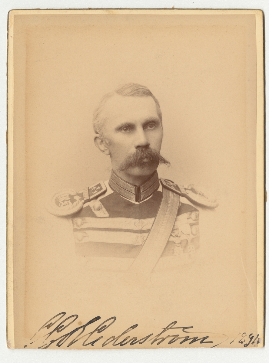 Porträtt av Carl Gustaf Rudolf Cederström, ryttmästare vid ...