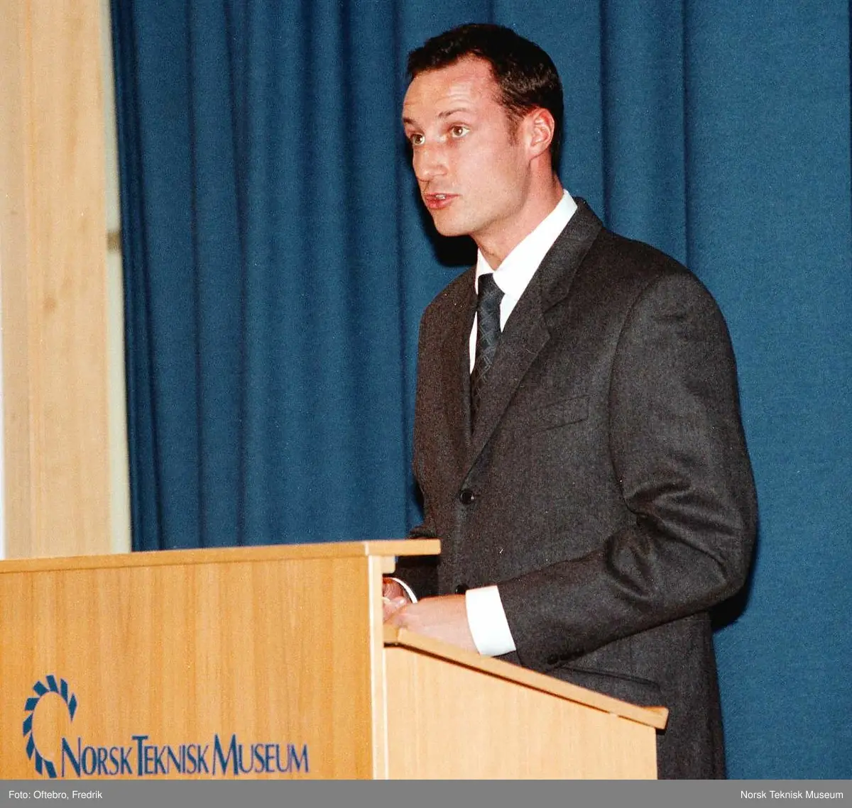 HKH kronprins Haakon Magnus under åpningen av oljeutstillingen Jakten ...