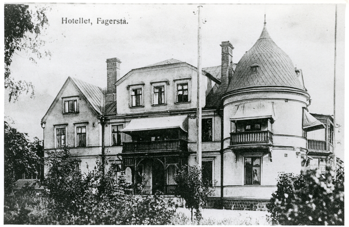 Fagersta stad, Fagersta kn. Brukshotellet från väster. Före 1922 ...