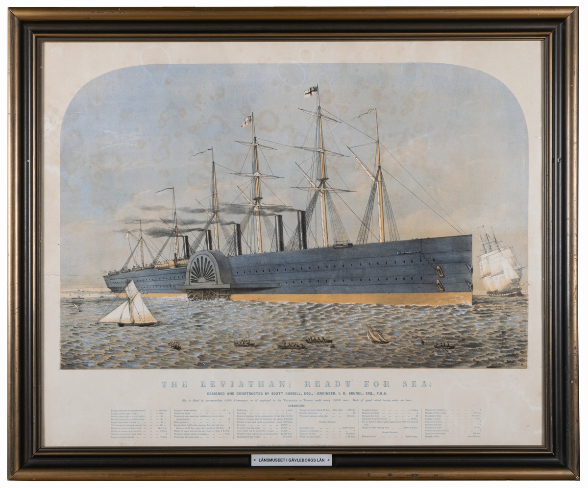 Ångfartyget Leviathan [Fartygstavla ] - Länsmuseet Gävleborg ...