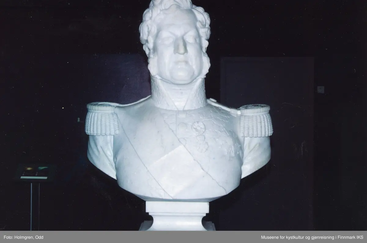 Nordkapphallen. Byste av Louis Philippe av Orleans, fransk prins og ...