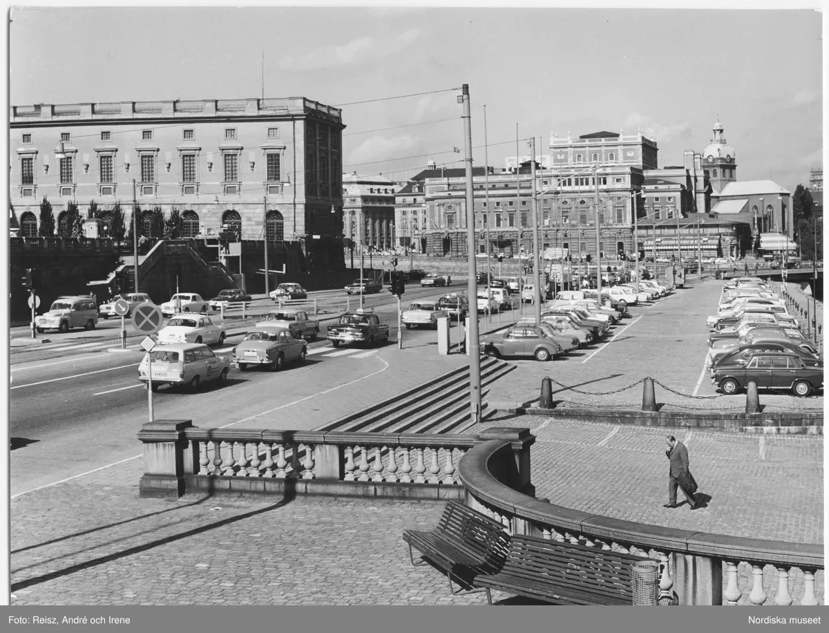 Stockholm. Utsikt över Operan och Sankt Jacobs kyrka. - Nordiska museet ...