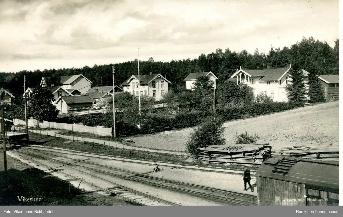 Skifting med godsvogner på Vikersund stasjon - Norsk Jernbanemuseum ...