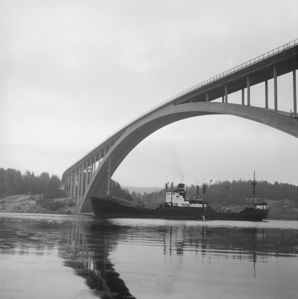 Fartyget Bjarmia vid Sandöbron - Västernorrlands museum / DigitaltMuseum