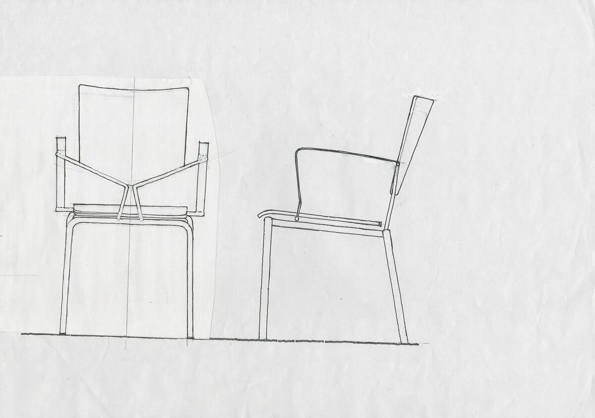 Stol [skiss] - Designarkivet / DigitaltMuseum
