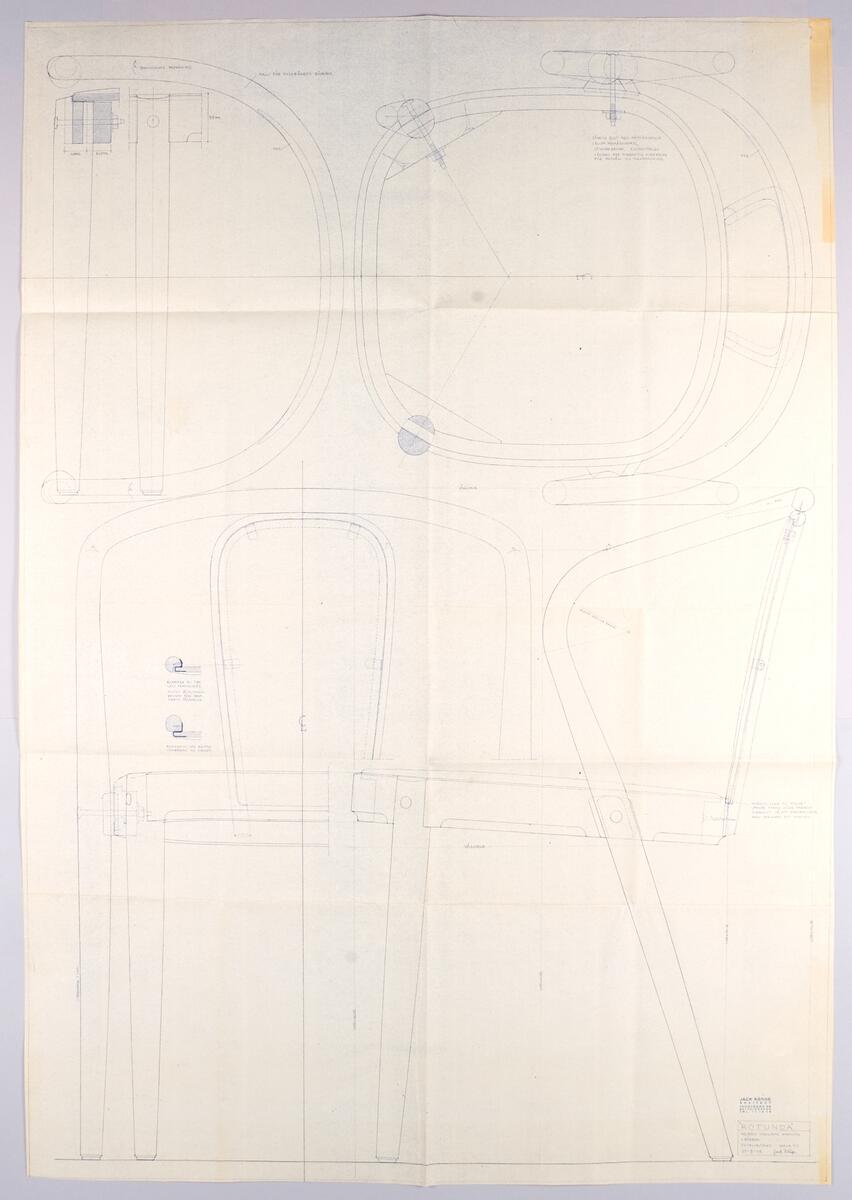 Stol för ICA-restauranger Kangaroo Rotunda 151-2 1553-d 150 [ritning ...
