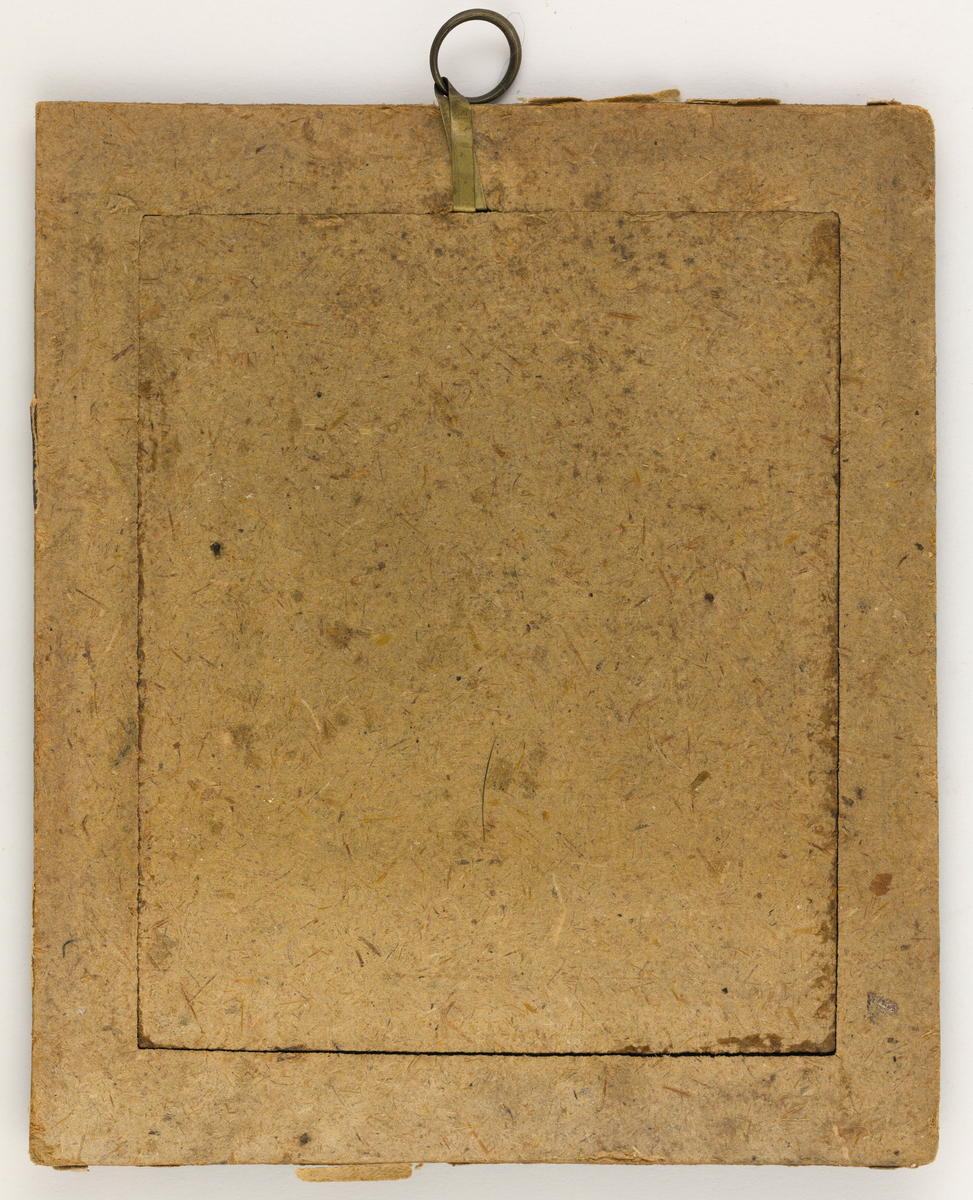 Portrett i halvfigur. Mannen, ved navn David, sitter med en hånd lent ...