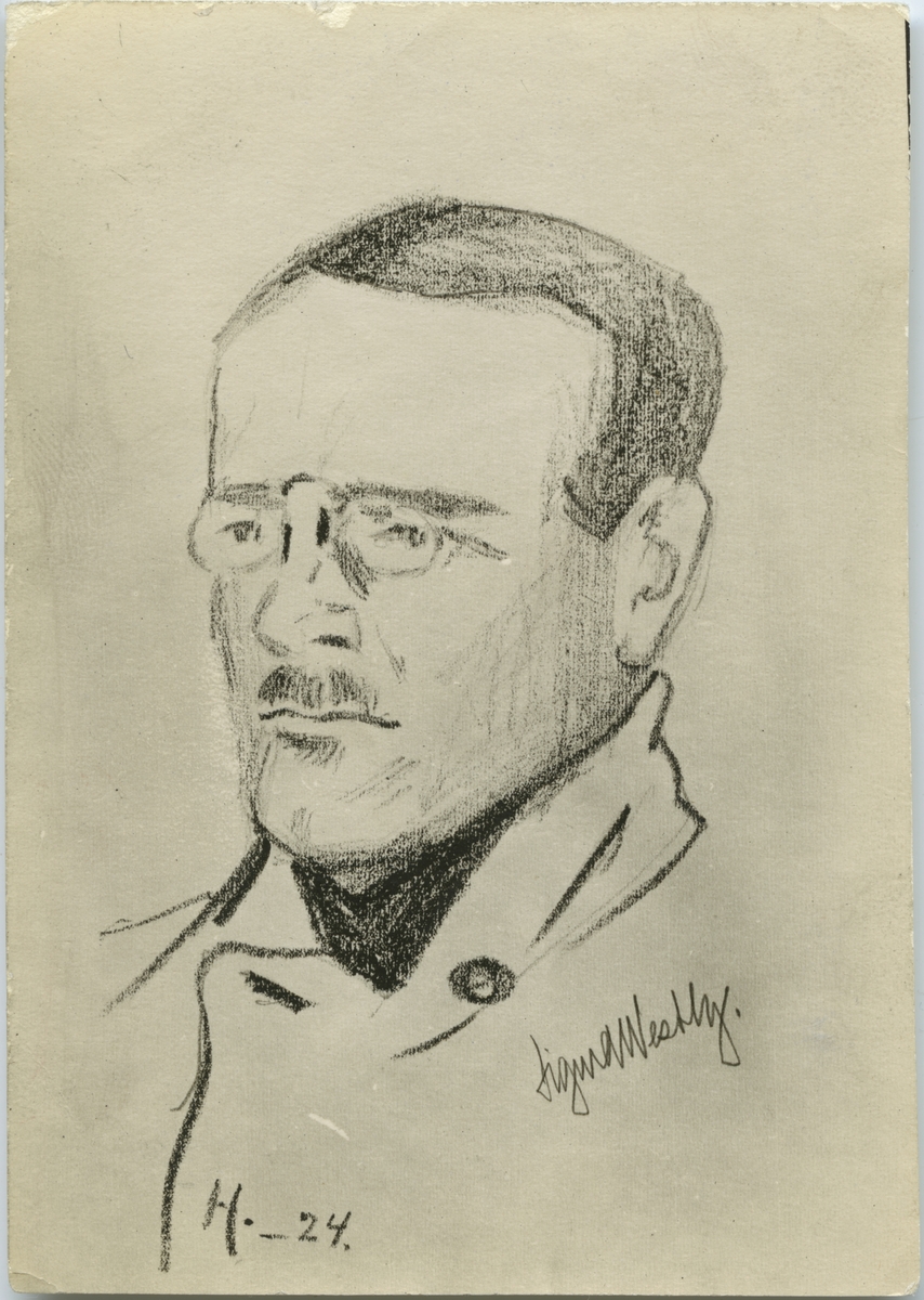 Sigurd Westby Tegning/portrett av personer tilknyttet Store Norske og ...