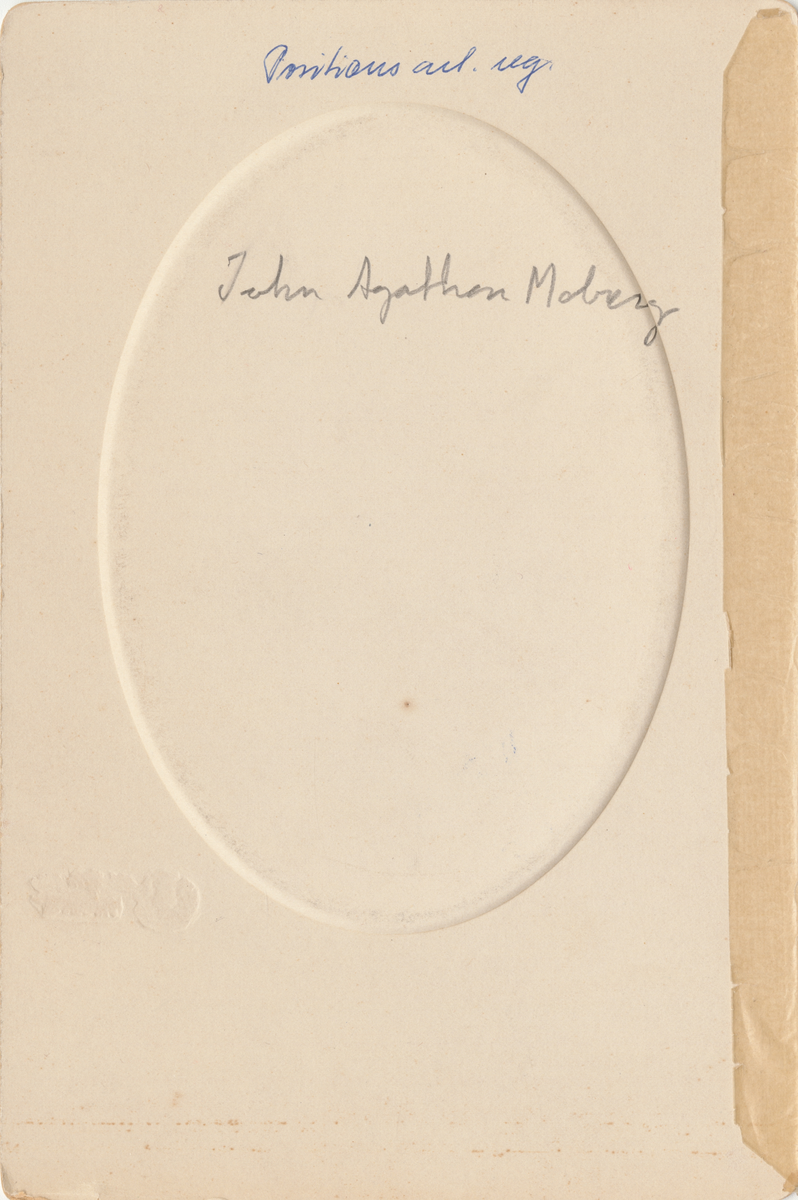 Porträtt av John Moberg, överste vid Positionsartilleriregementet. - Armémuseum / DigitaltMuseum