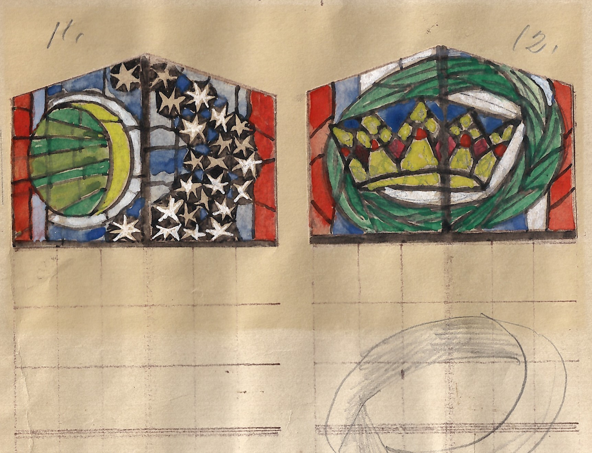 Glassmalerier til Nedre Eiker kirke [Tegning] - Sigdal Museum ...