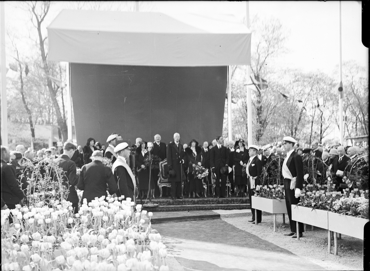 Stockholmsutställningen 1930 Invigning med Gustaf V och Kronprins ...