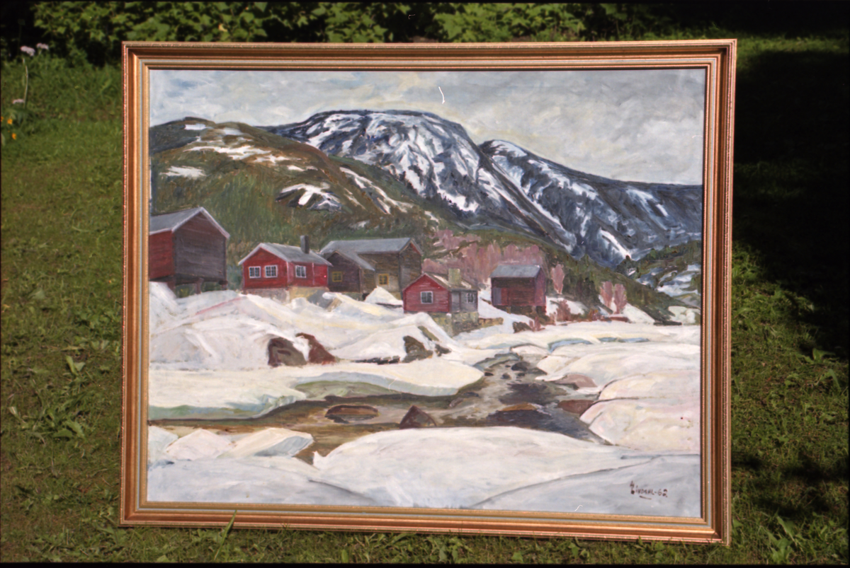 Oljemaleri av Halvor Lindahl. - Hallingdal museum fotosamling / DigitaltMuseum