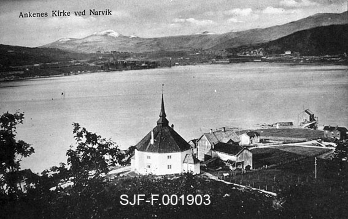 «Ankenes Kirke ved Narvik» - Anno Norsk skogmuseum / DigitaltMuseum