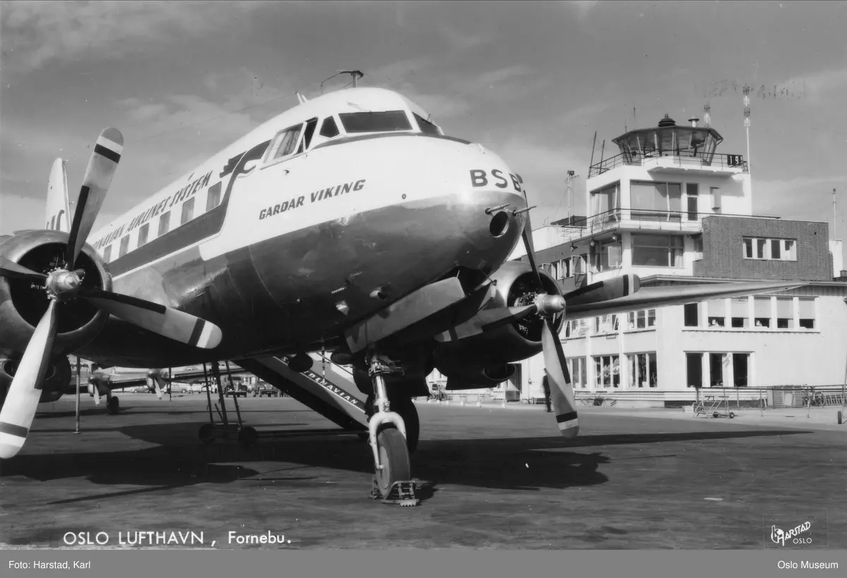 Oslo Lufthavn. Fornebu. - Oslo Museum / DigitaltMuseum