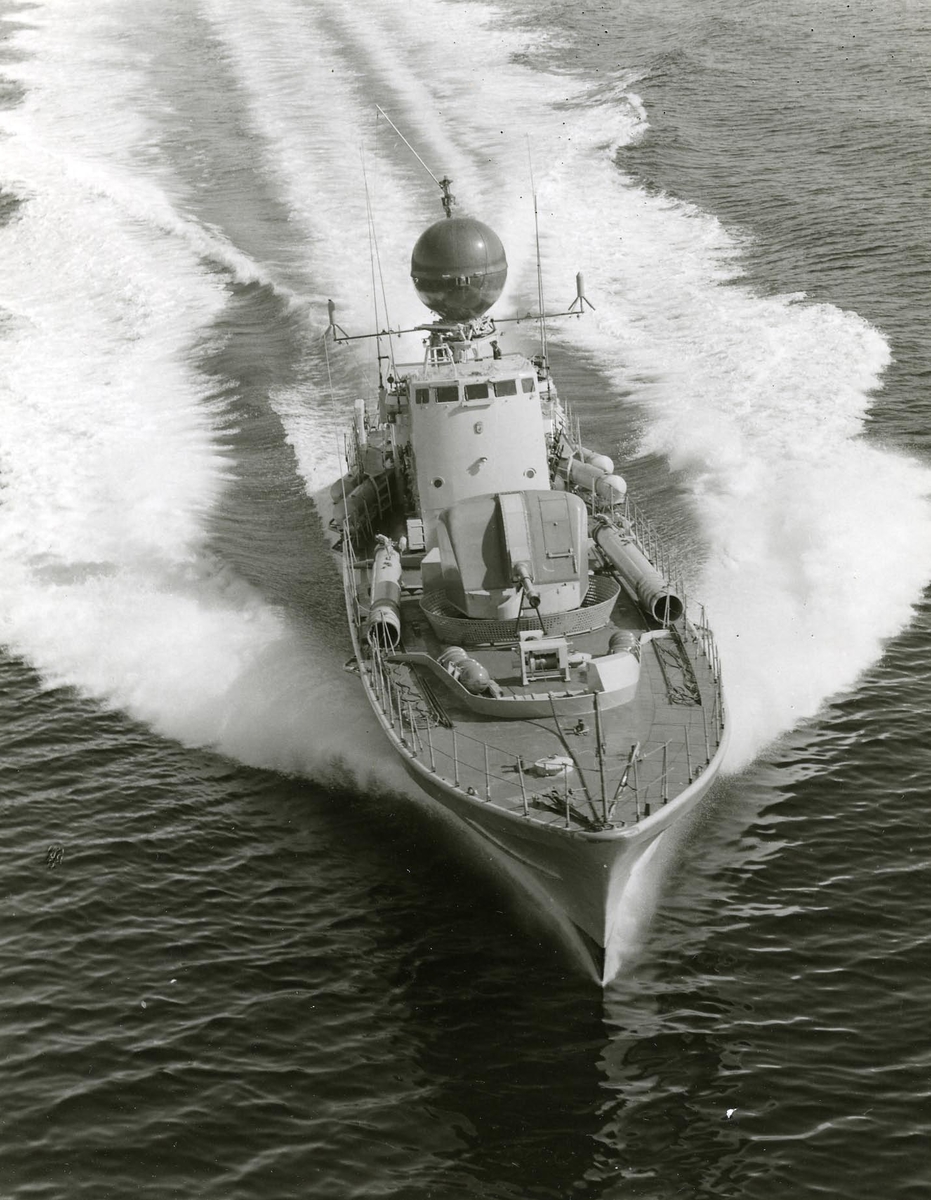 Spica (T 121), första torpedbåten i den nya T 121 - T 126 serien ...