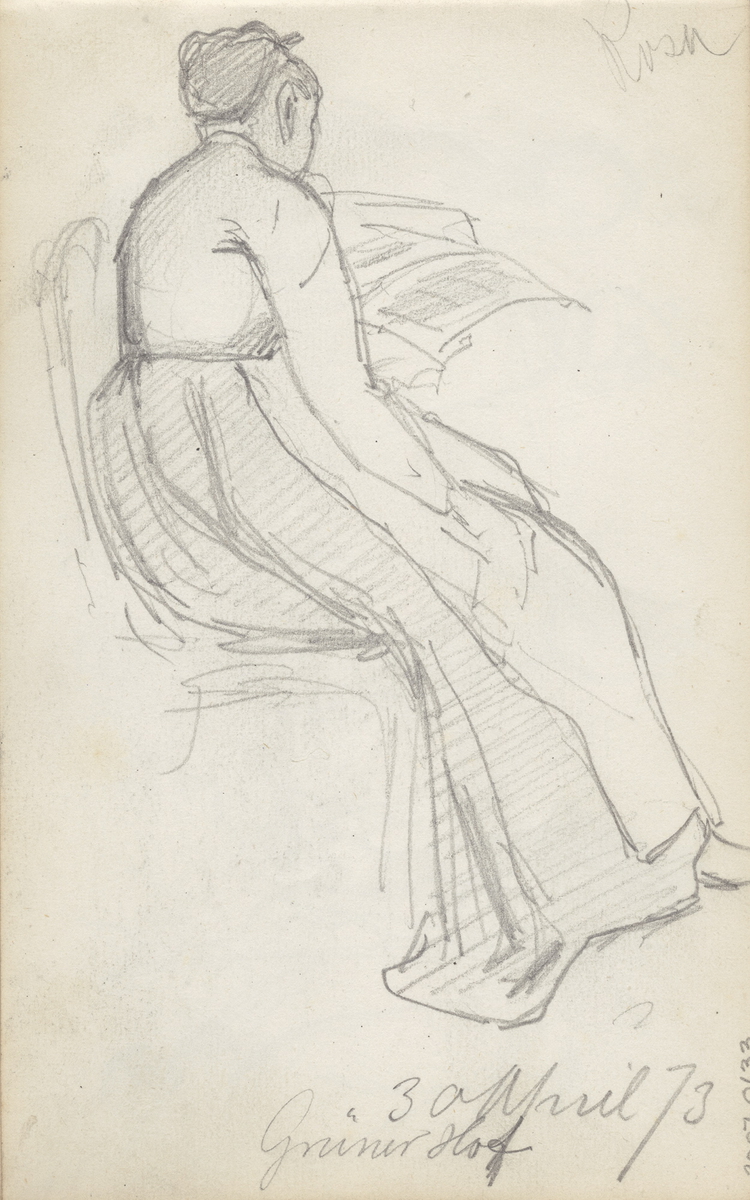 Studie av sittende kvinne [Tegning] - Nasjonalmuseet ...