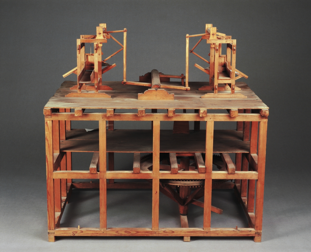 Hackelsemaskin, modell - Tekniska museet / DigitaltMuseum