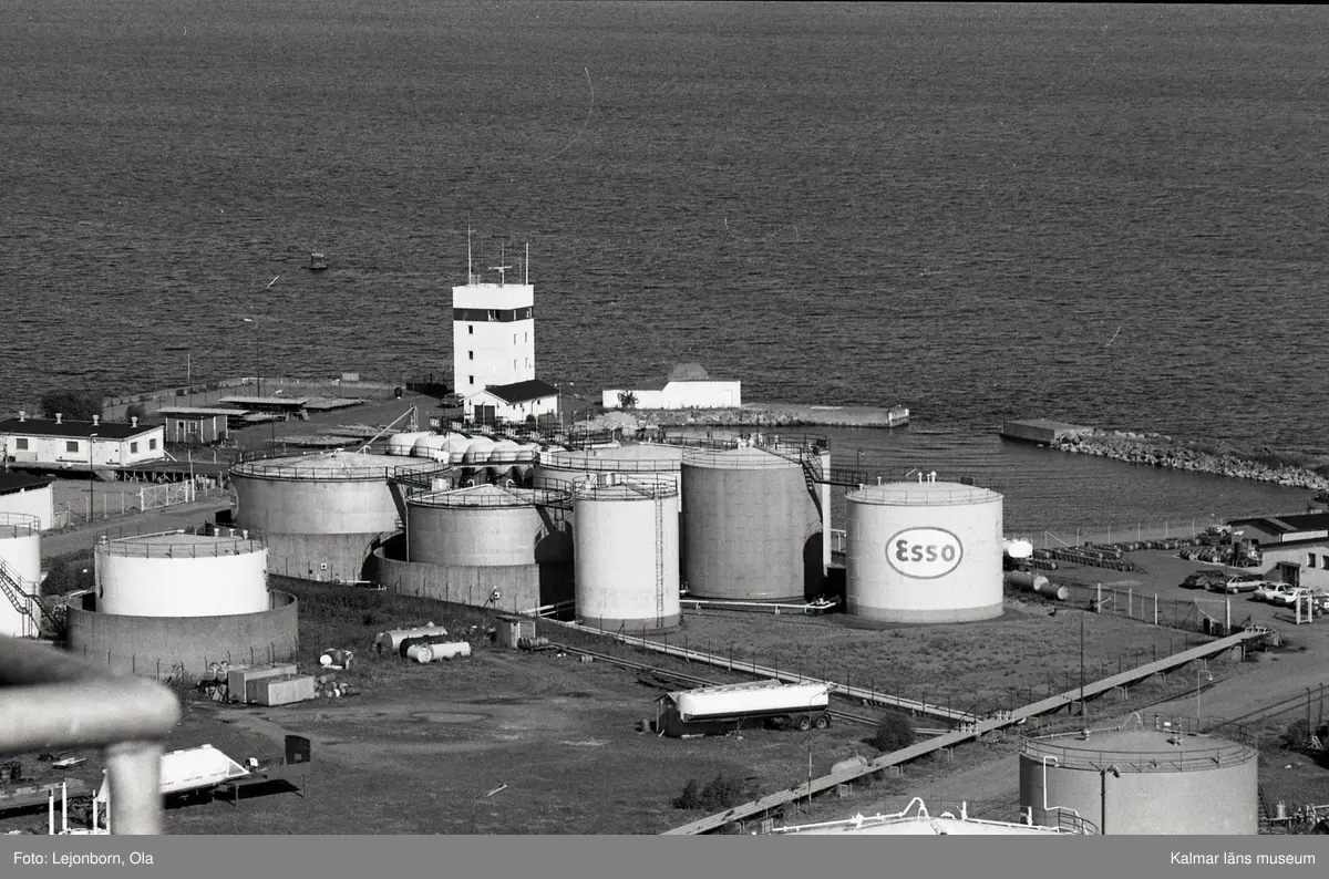 Utsikt från lantmännens nya silo i Kalmar hamn. - Kalmar läns museum ...
