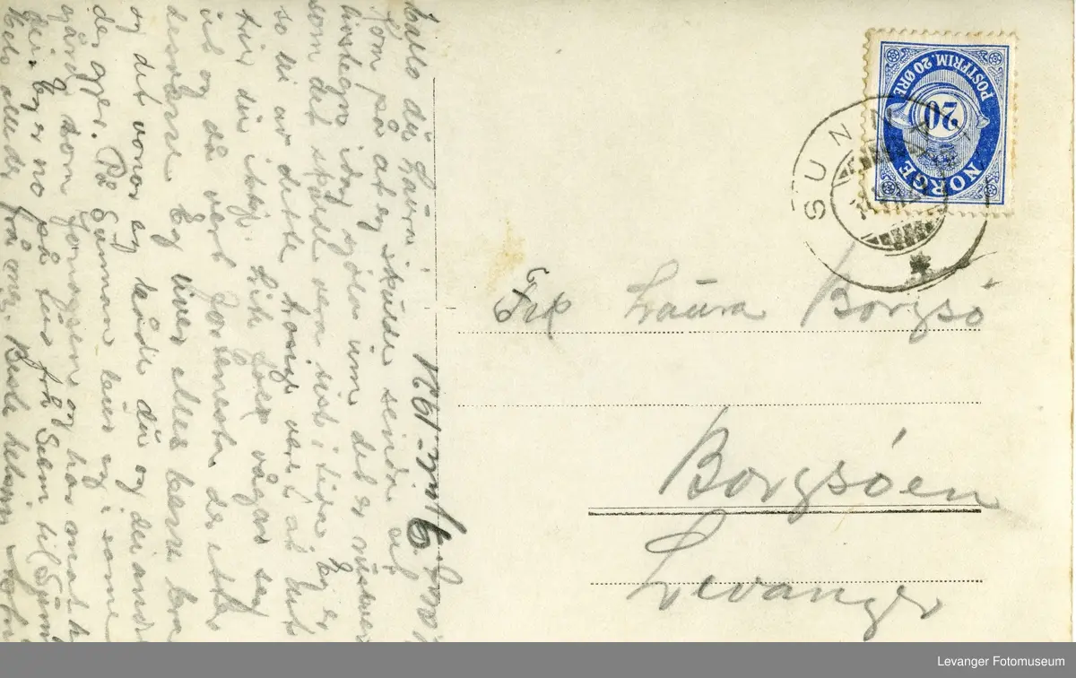 Postkort med motiv av passasjerbåten MS St. Olaf. - Levanger Fotomuseum ...