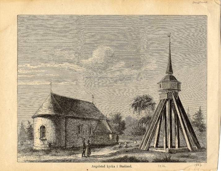 Angelstad kyrka i Småland [Träsnitt] - Kulturparken Småland / Smålands ...
