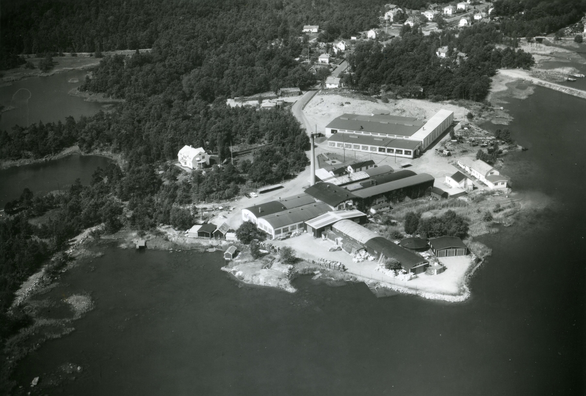 Flygfoto över Figeholm. - Kalmar läns museum / DigitaltMuseum