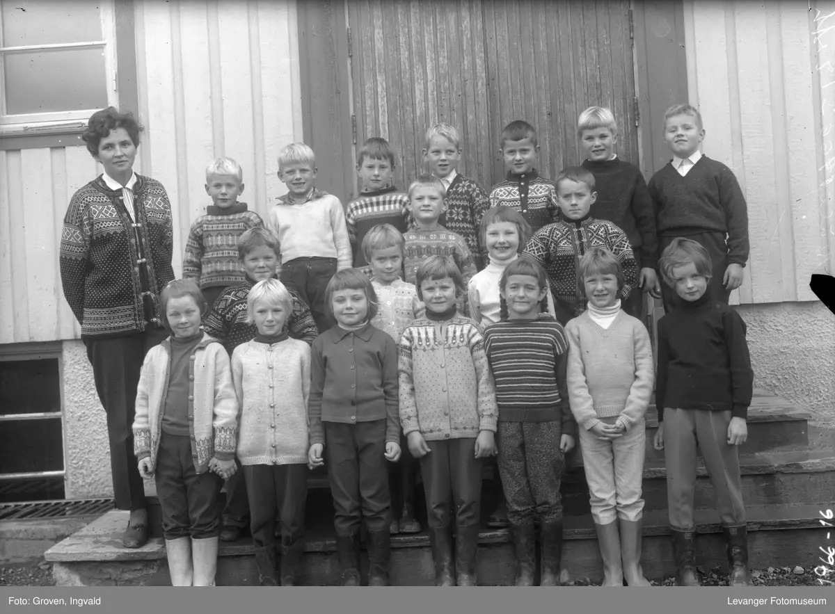 Skolebilde Fra Folkeskole Mule Skole Levanger Fotomuseum