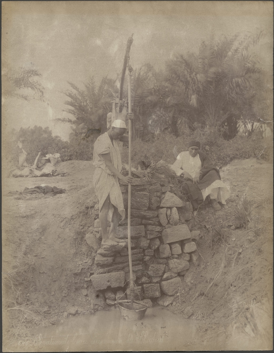 Elevation l'eau cui moyen du Chadouf [Fotografi] - Nasjonalmuseet ...