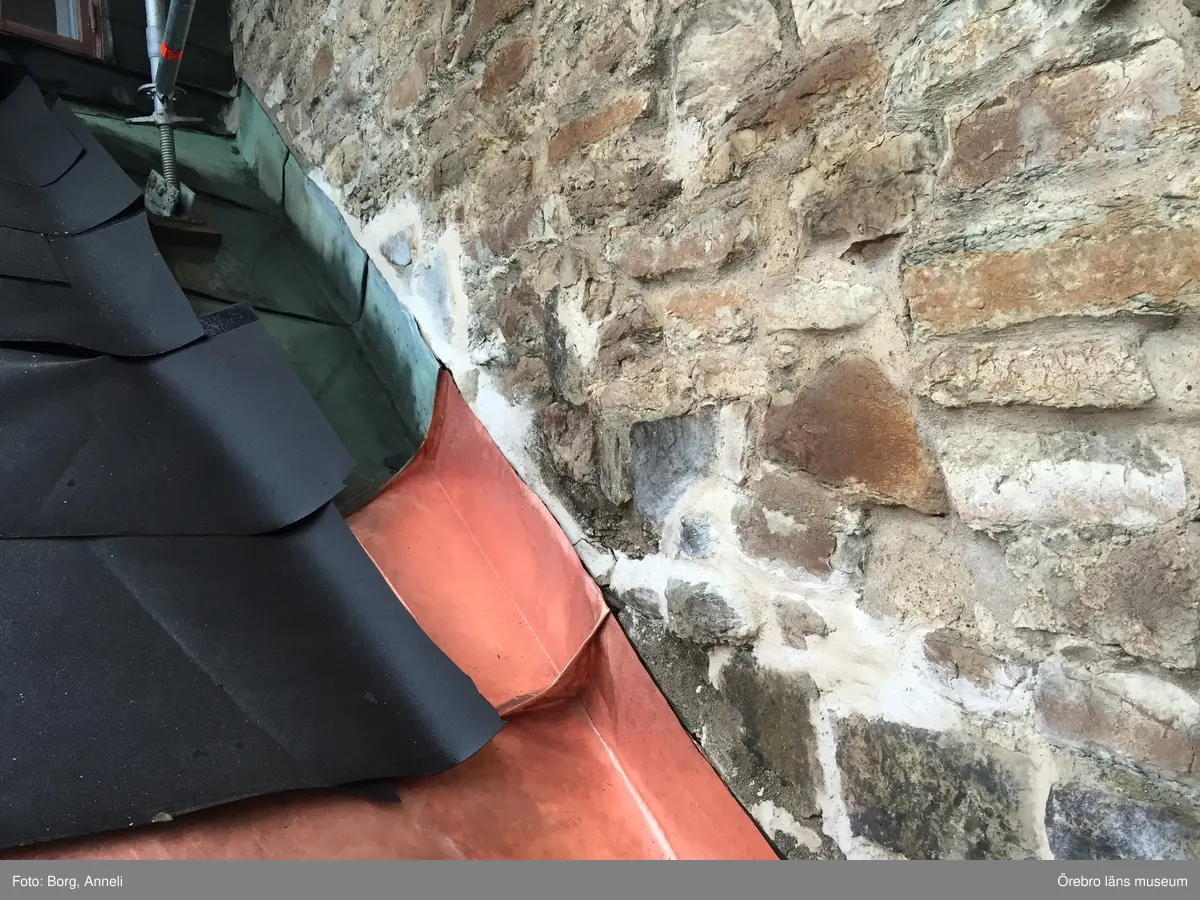 Antikvarisk medverkan vid renovering av nordvästra tornet, Örebro slott ...