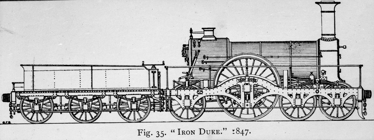 (Great Western Railway) GWR lok "Iron Duke" - Järnvägsmuseet ...