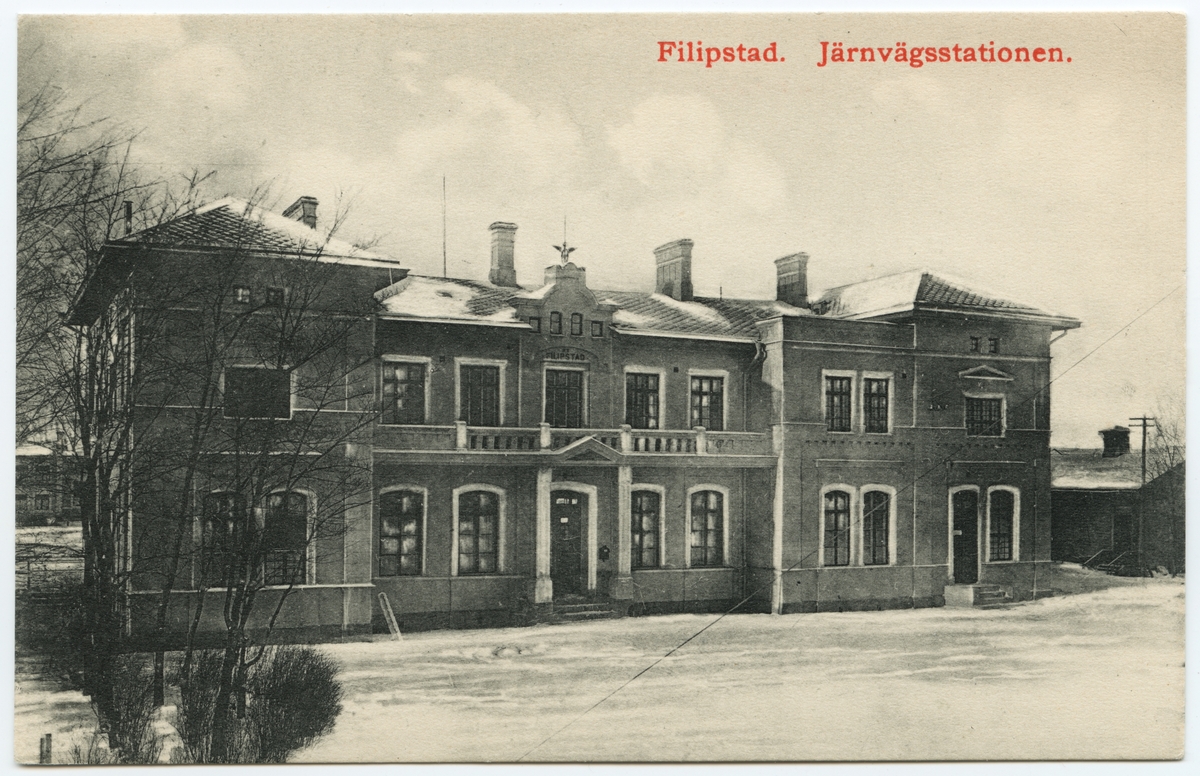 Filipstad station. - Järnvägsmuseet / DigitaltMuseum