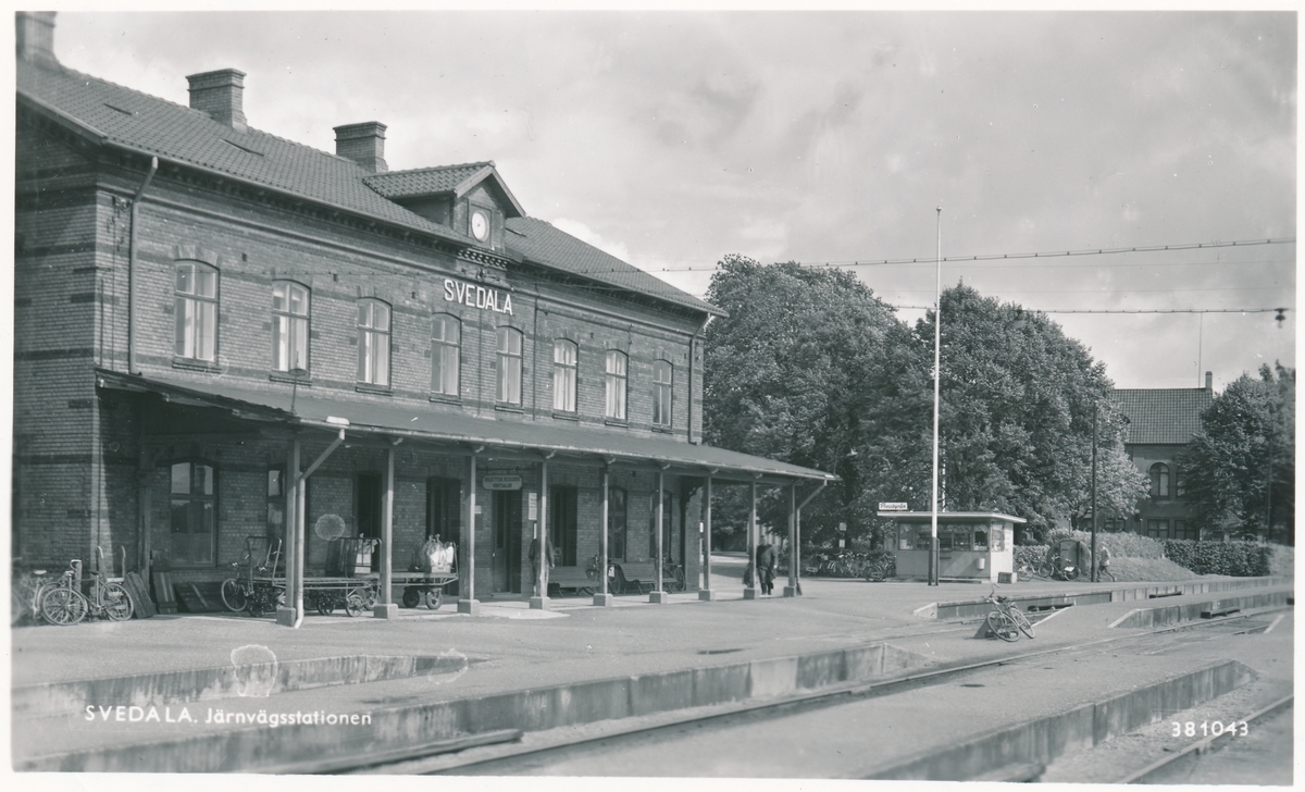 Vy vid Svedala station - Järnvägsmuseet / DigitaltMuseum