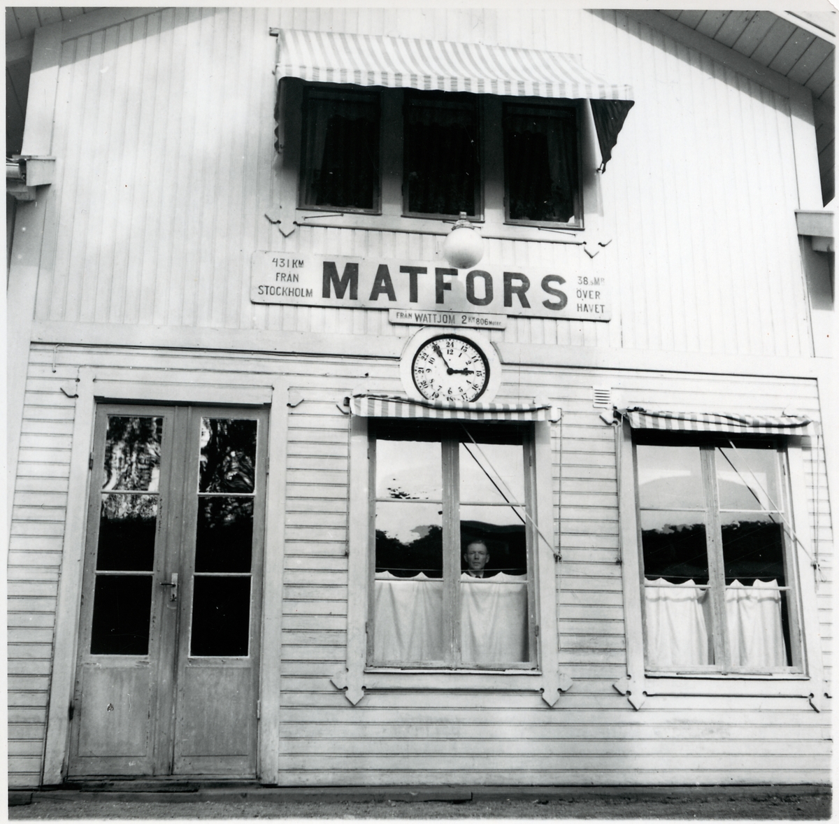 Matfors stationshus. - Järnvägsmuseet / DigitaltMuseum