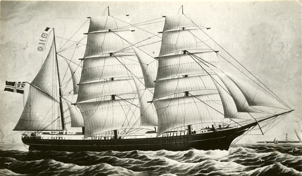 Bark 'Anna' (ex Czarina)(b.1859, Treat & Co., Frankfurt, Maine, USA ...