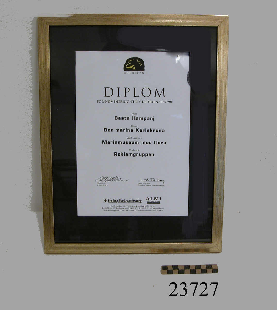 Diplom - Marinmuseum / DigitaltMuseum