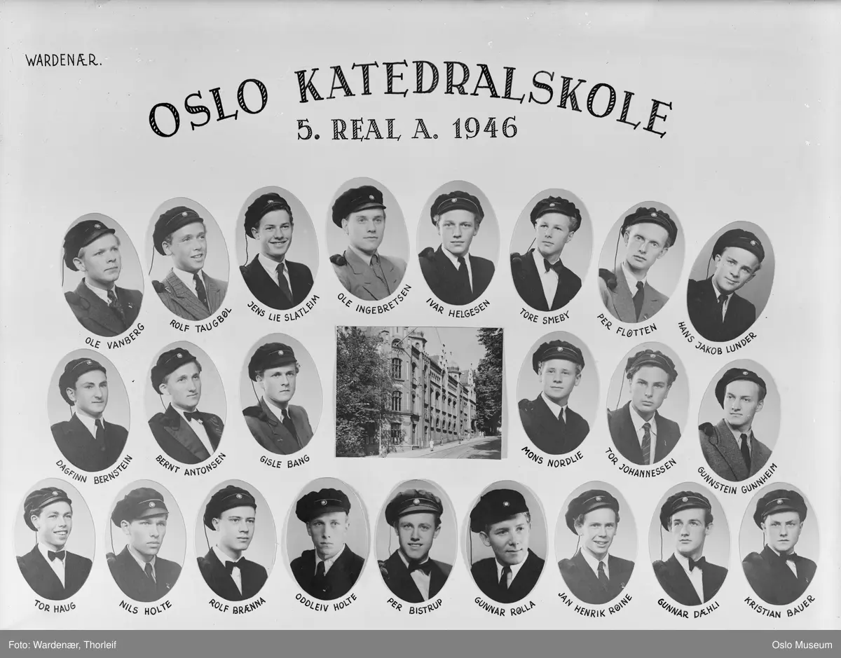 Oslo katedralskole, 5. real A. - Oslo Museum / DigitaltMuseum