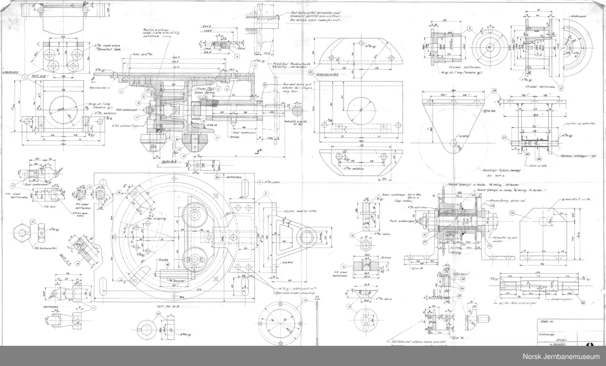 Teknisk tegning - Norsk Jernbanemuseum / DigitaltMuseum