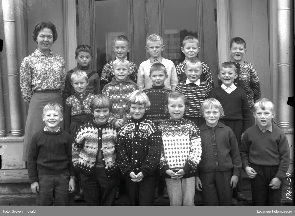 Skolebilde Fra Folkeskole Røra Skole Levanger Fotomuseum