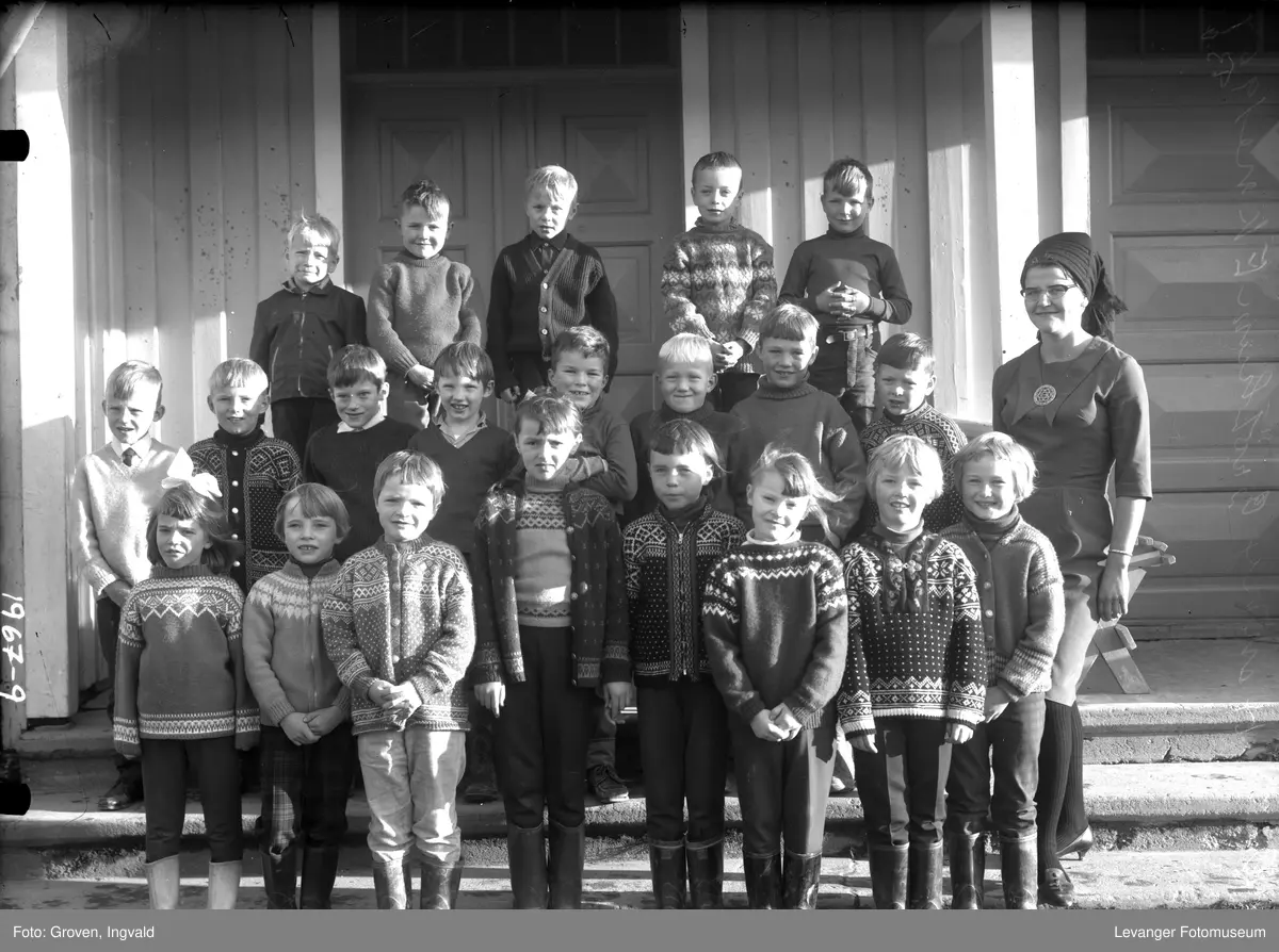 Skolebilde Fra Folkeskole Ekne Skole Levanger Fotomuseum Digitaltmuseum