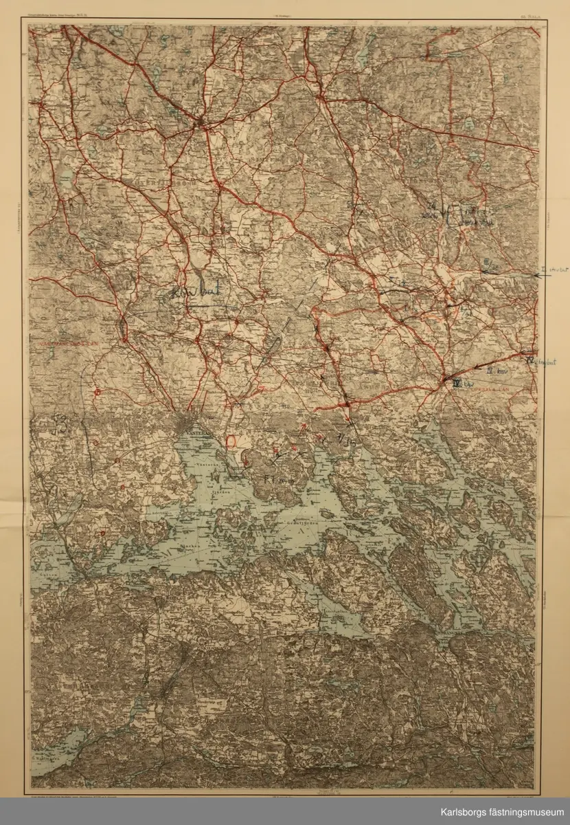 Karta 1:100000 - Karlsborgs fästningsmuseum / DigitaltMuseum