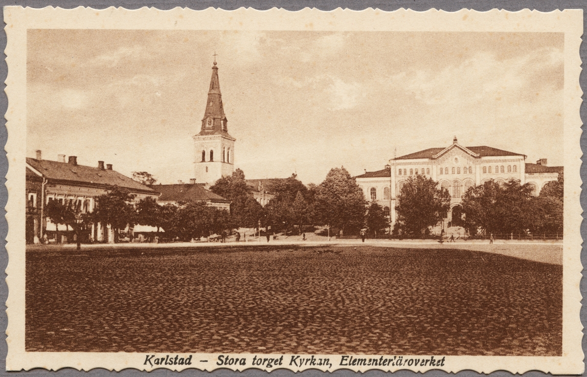 Stora torget i Karlstad. - Järnvägsmuseet / DigitaltMuseum
