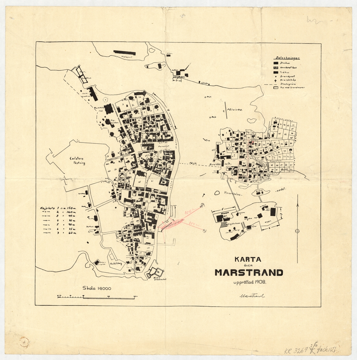 Karta över Marstrand - Marinmuseum / DigitaltMuseum