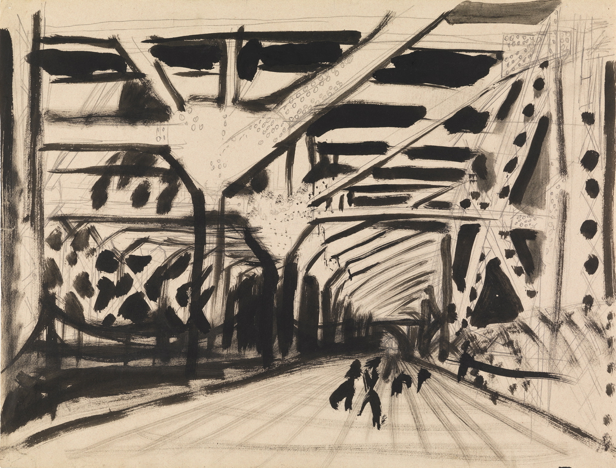 Bro [Tegning] - Nasjonalmuseet, billedkunstsamlingene / DigitaltMuseum