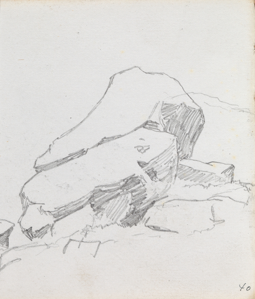 Stor Stein Tegning Nasjonalmuseet Billedkunstsamlingene